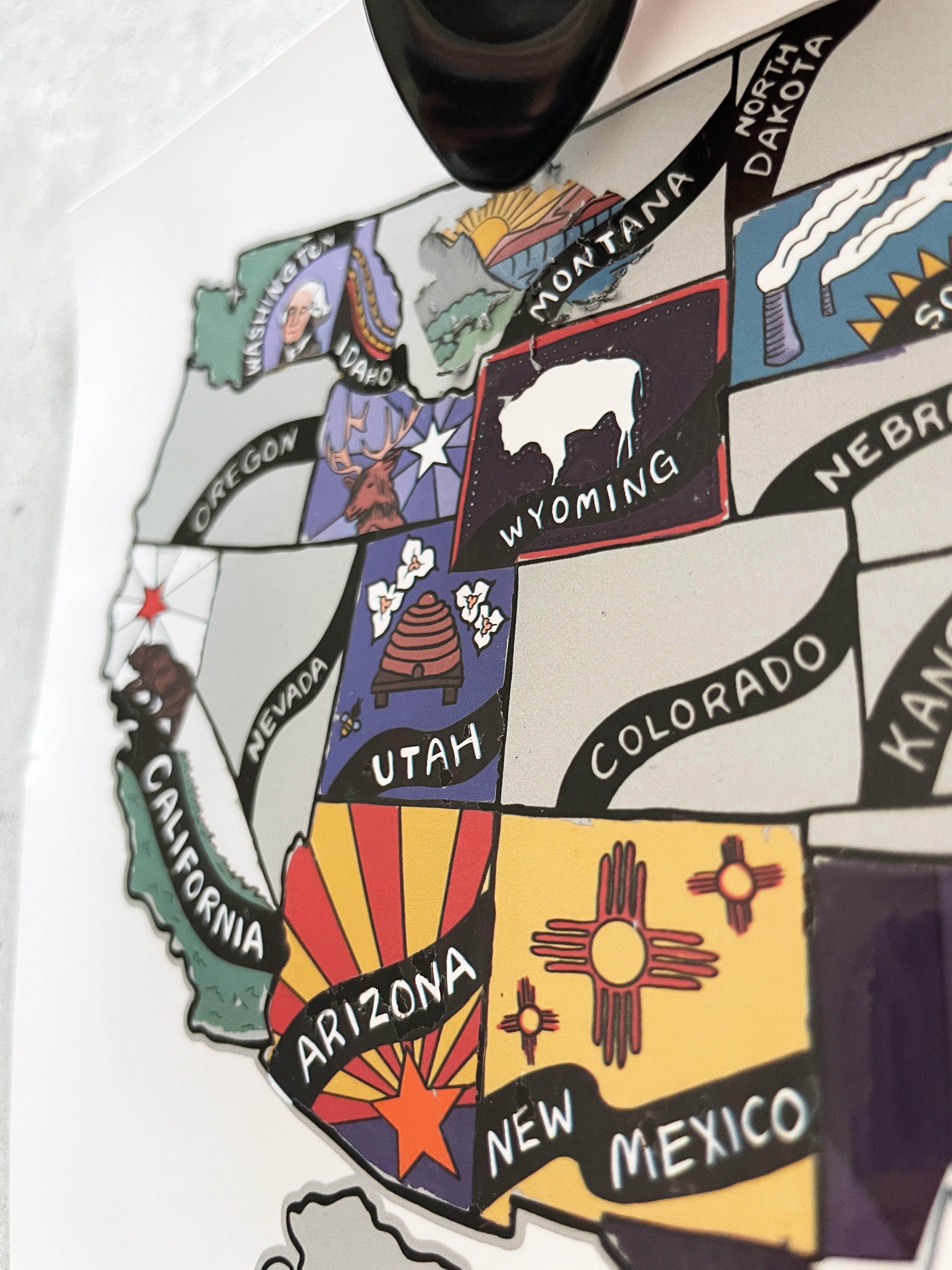 Scratch Your Travels USA State Flag Map (10x8") — JetsetterMaps