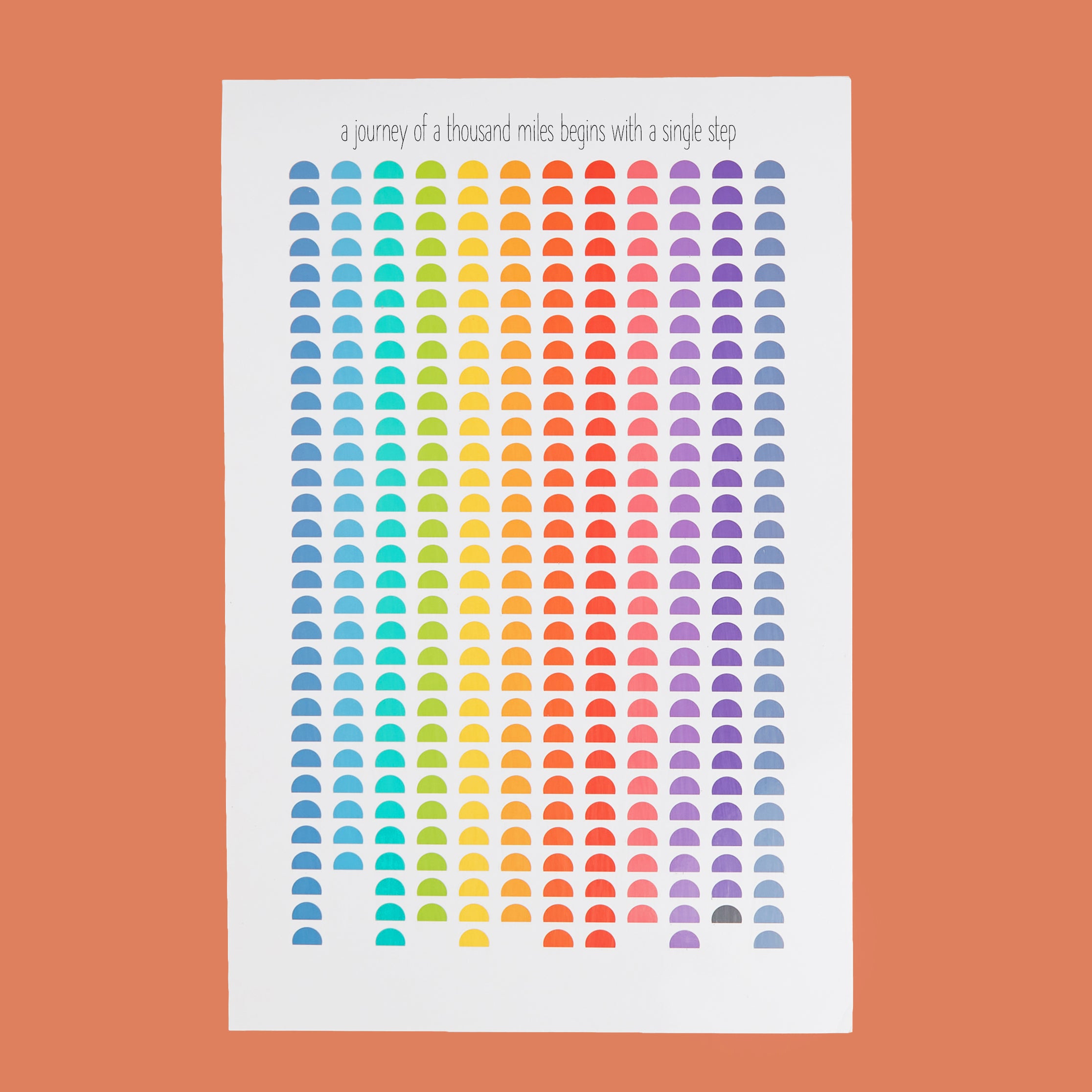 Personalized Rainbow Goal Tracking Calendar — JetsetterMaps